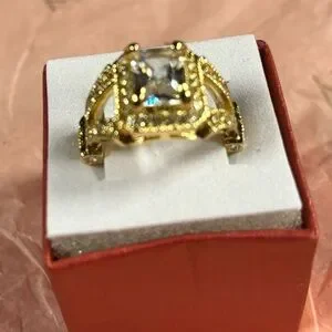 Accessories | Luxurious 18k Gold Plating Ringsparkling Diamondeau ...